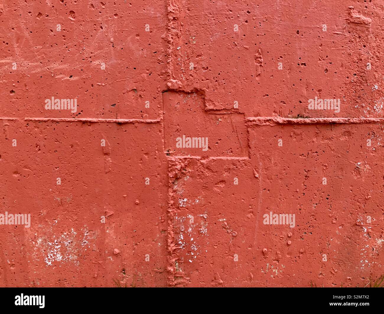 Red concrete wall texture Stock Photo - Alamy