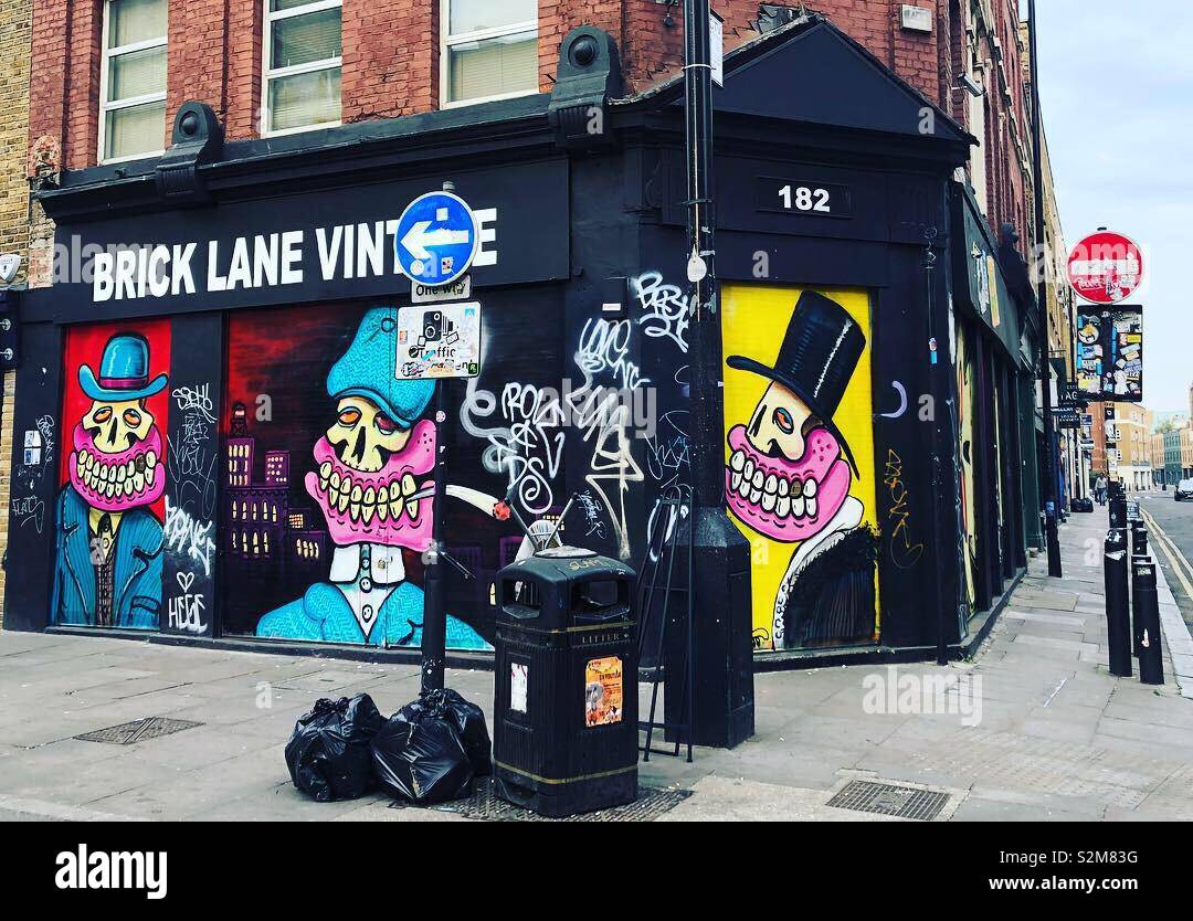 Brick Lane street art Stock Photo - Alamy