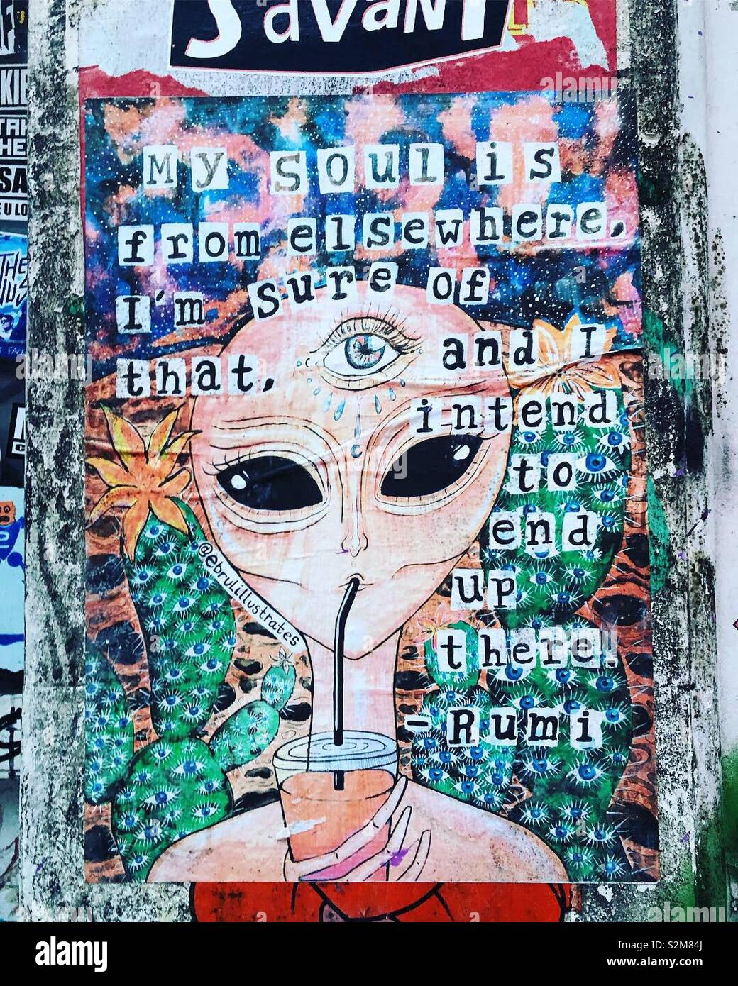 Alien street art Stock Photo - Alamy