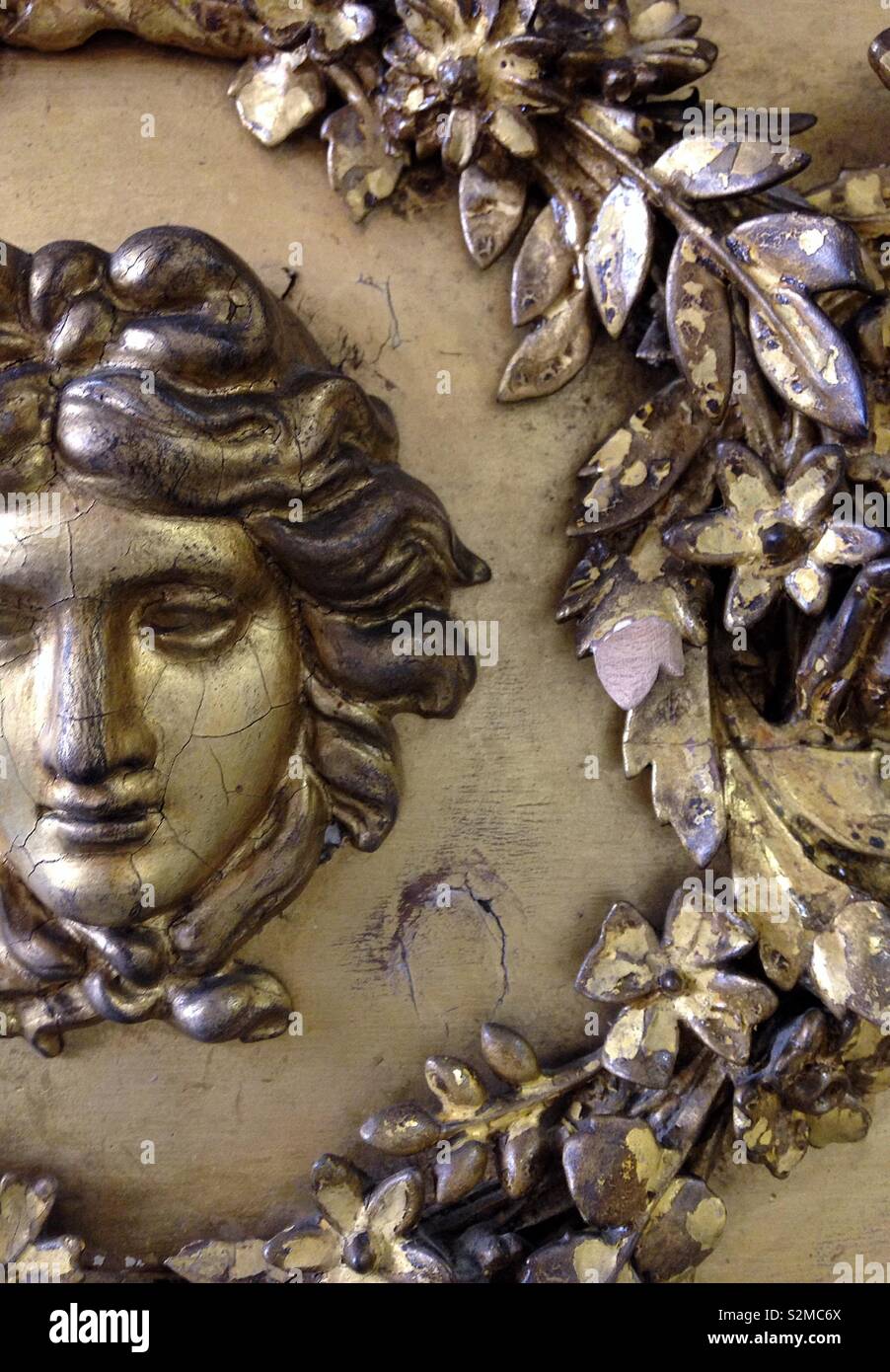 Detail of gilded furniture Stock Photo - Alamy