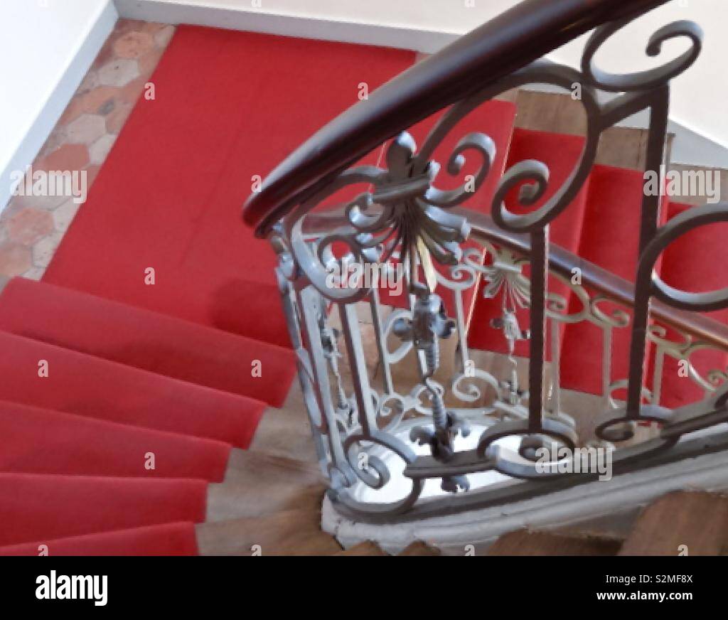 Elegant French circular staircase Stock Photo - Alamy