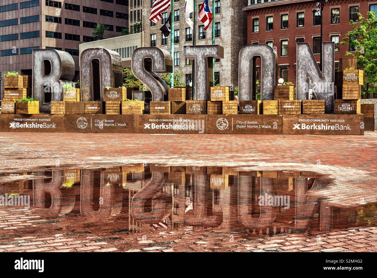 Giant boston letters hi-res stock photography and images - Alamy