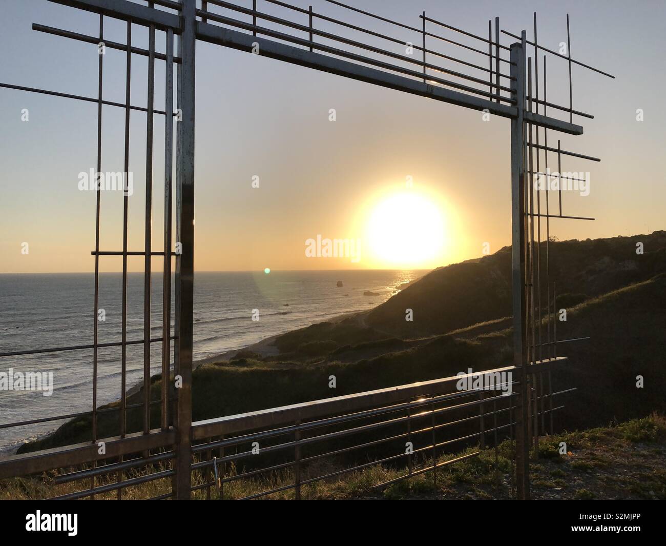 Sunset through a frame, in Paphos, Cyprus Stock Photo - Alamy