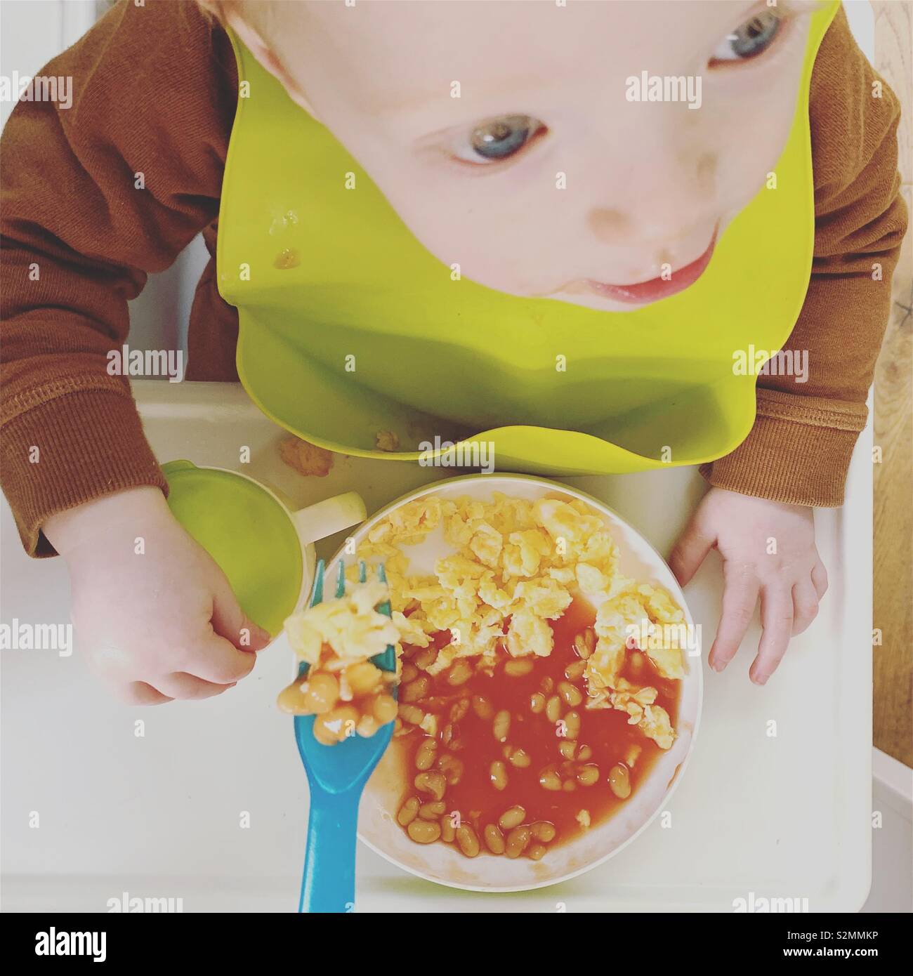 Boy eating beans hi-res stock photography and images - Alamy