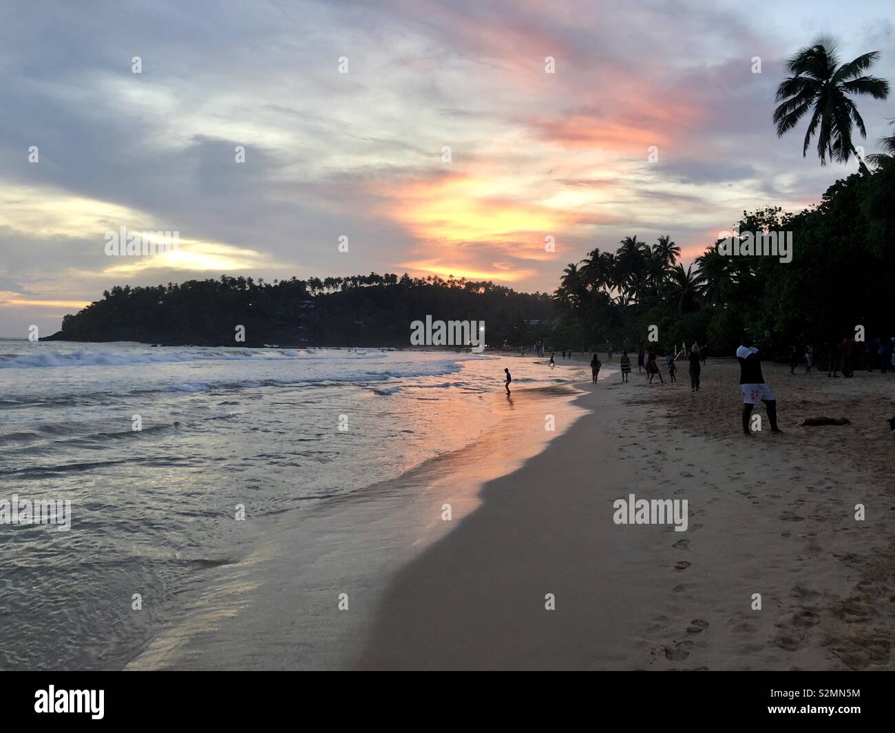 Sunset at Mirissa Beach, Sri Lanka Stock Photo - Alamy