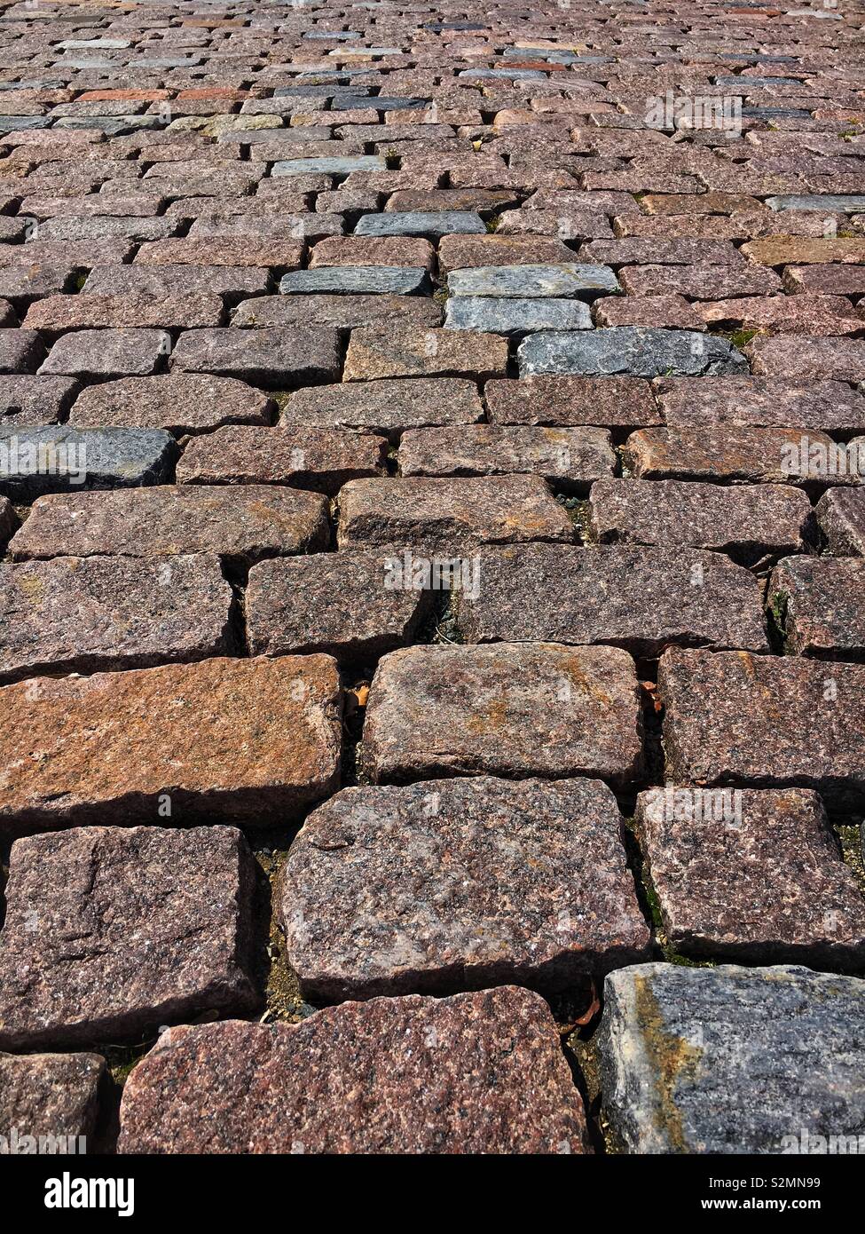 Very long very upscale cobblestone driveway in an affluent suburb Stock ...