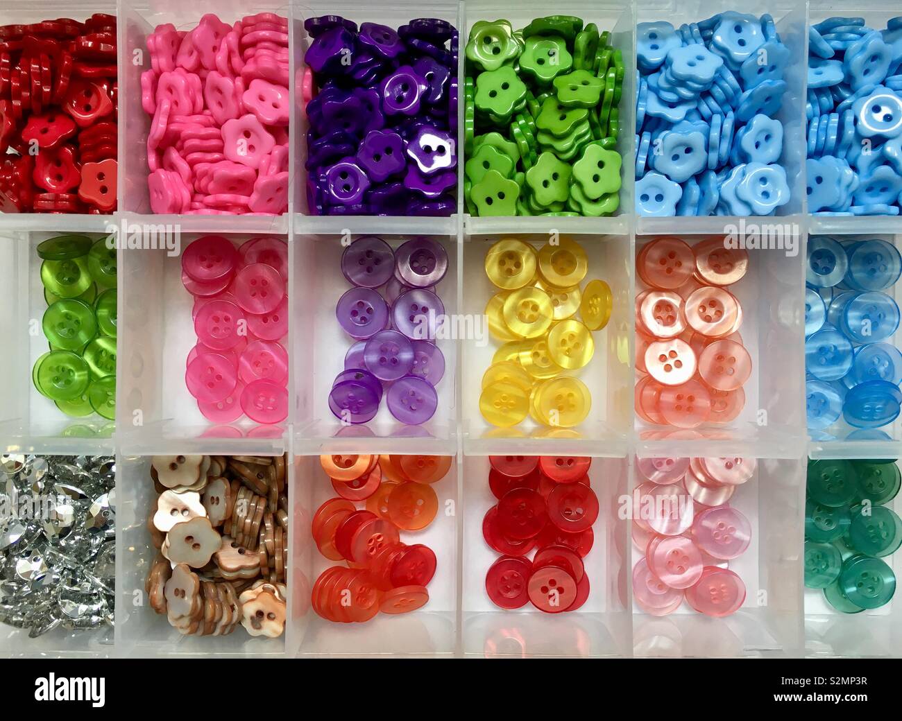 Assortment of colourful buttons Stock Photo - Alamy