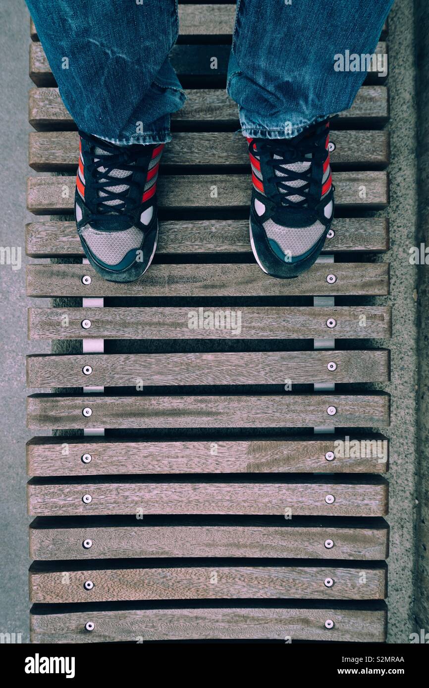 Trainers bench hi-res stock photography and images - Alamy