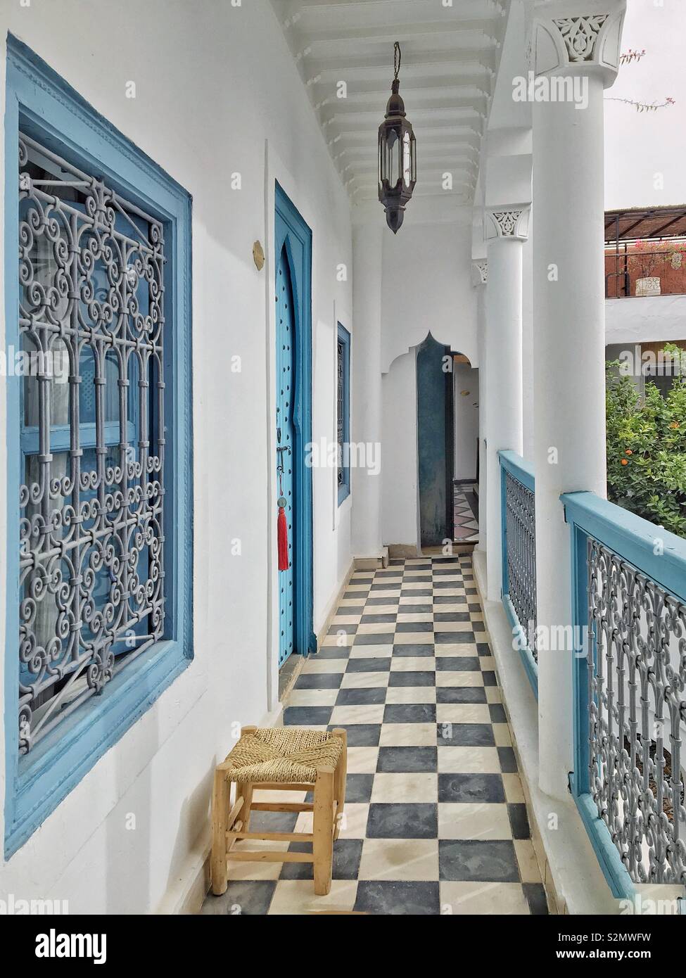 Marrakech’s Blue Riad Stock Photo - Alamy