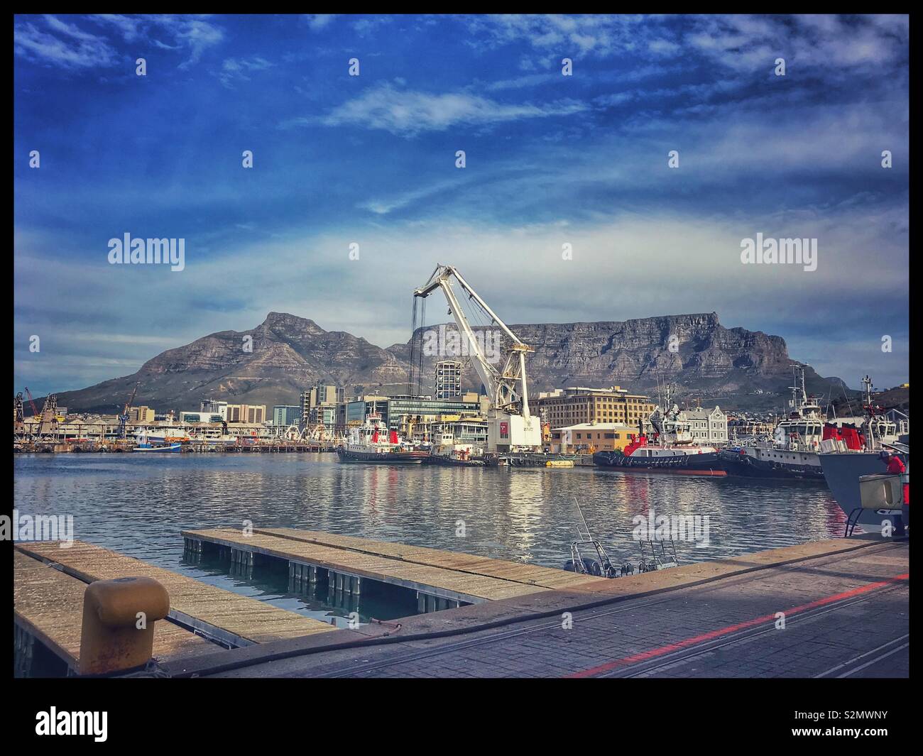 The Cape Town harbour and V&A Waterfront, Cape Town, South Africa Stock ...