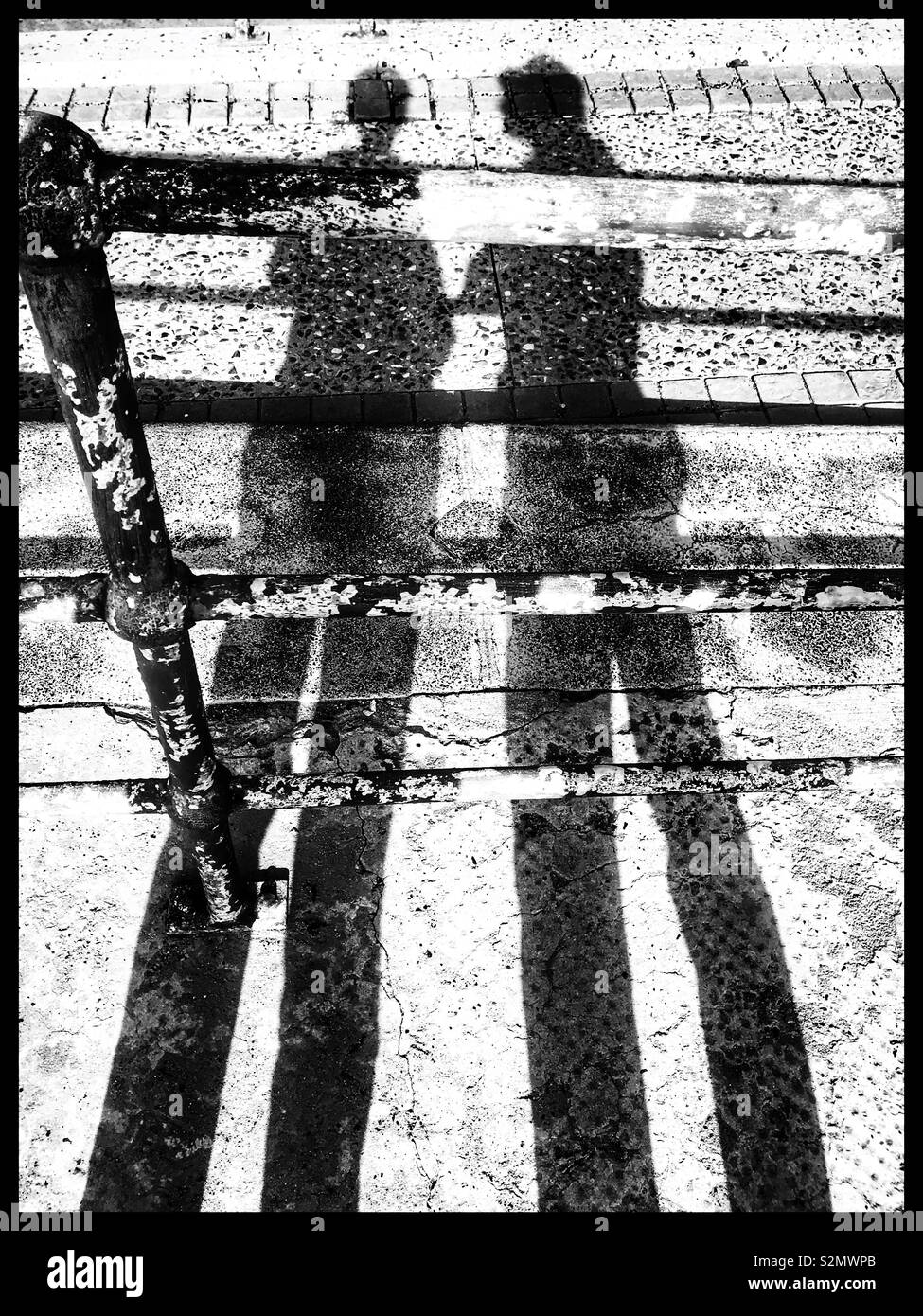 Black and white photo of shadow figures Stock Photo - Alamy