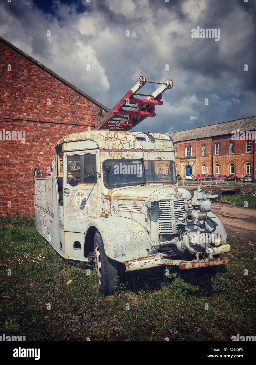 Decaying old fire engine at Weedon Depot, UK Stock Photo - Alamy