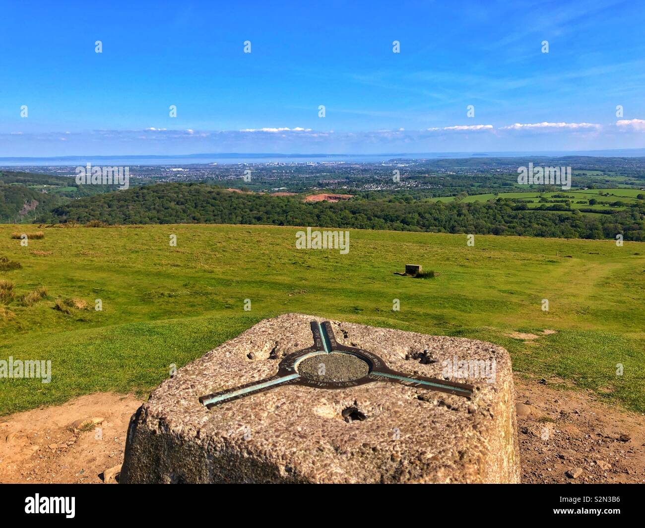 View towards Cardiff and the Bristol Channel from the trigonometric ...