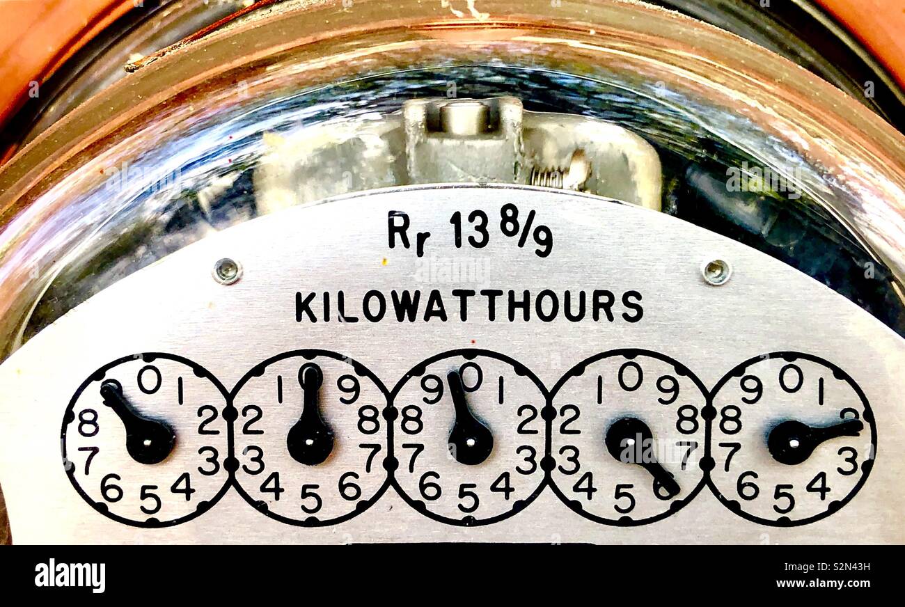 Kilowatt Hour Electric Meter Stock Photo Alamy