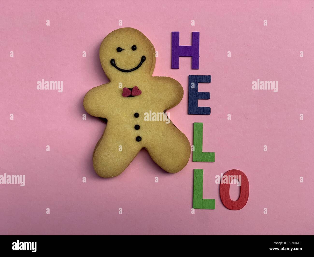 Hello with wooden letters hi-res stock photography and images - Alamy