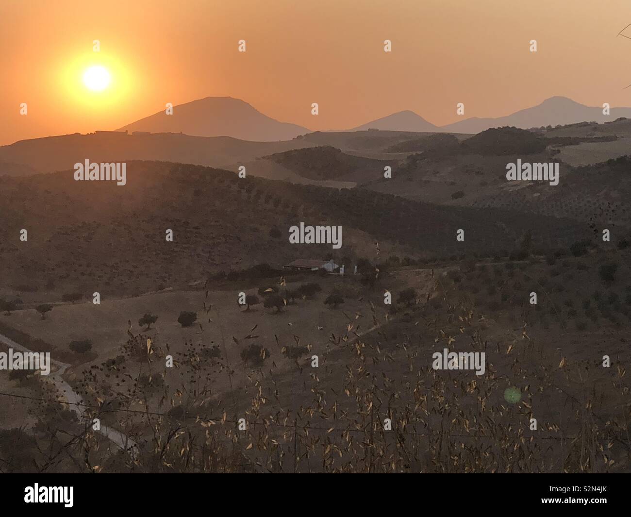 Spanish Sunset, Inland beauty Stock Photo - Alamy