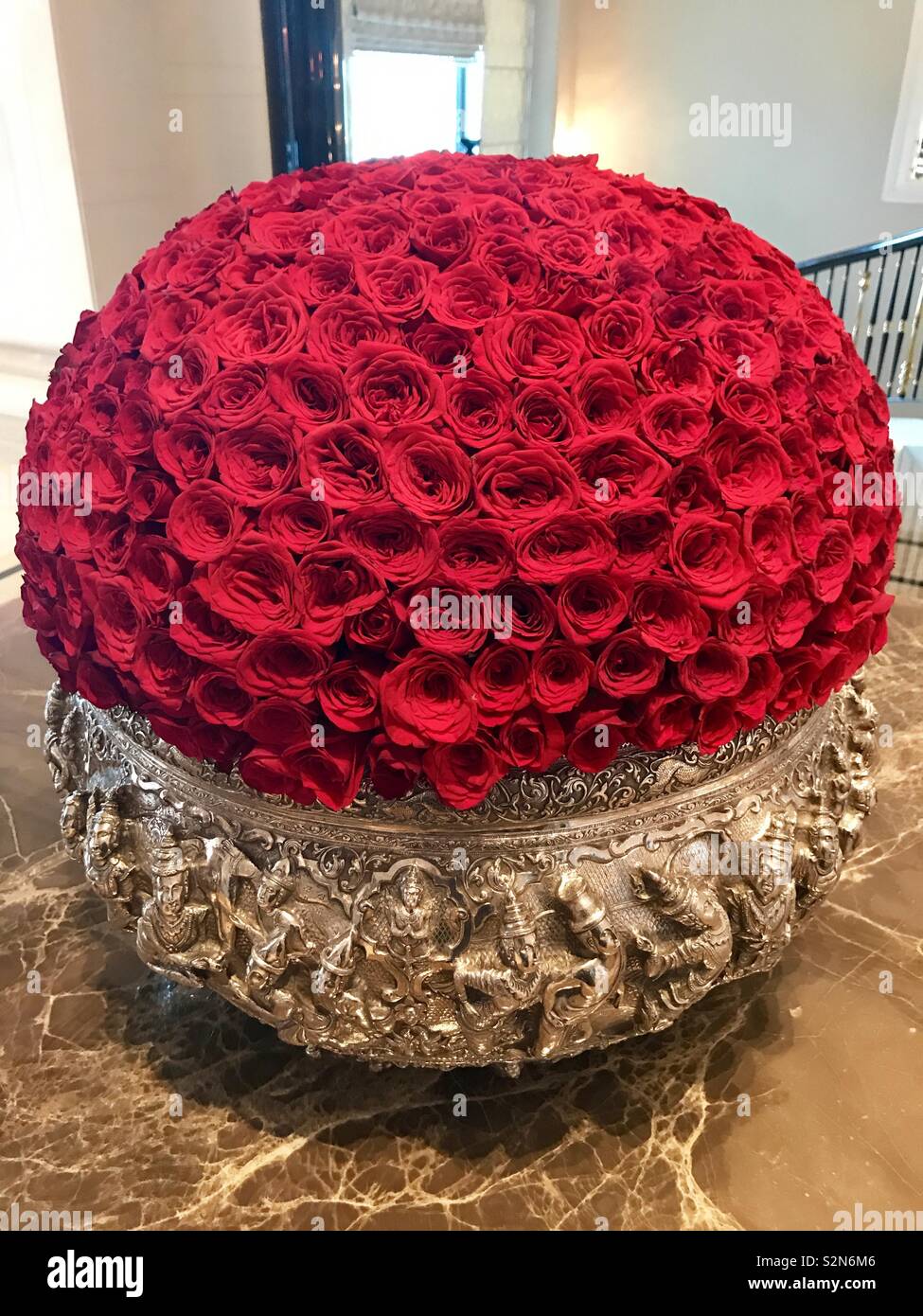 Indian flower display Stock Photo - Alamy