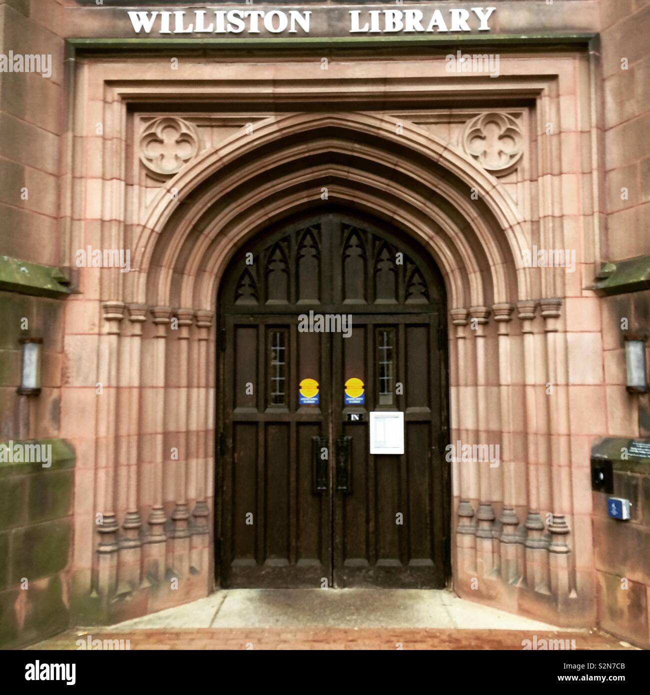 Entrance to Williston Library, Mount Holyoke College, South Hadley ...