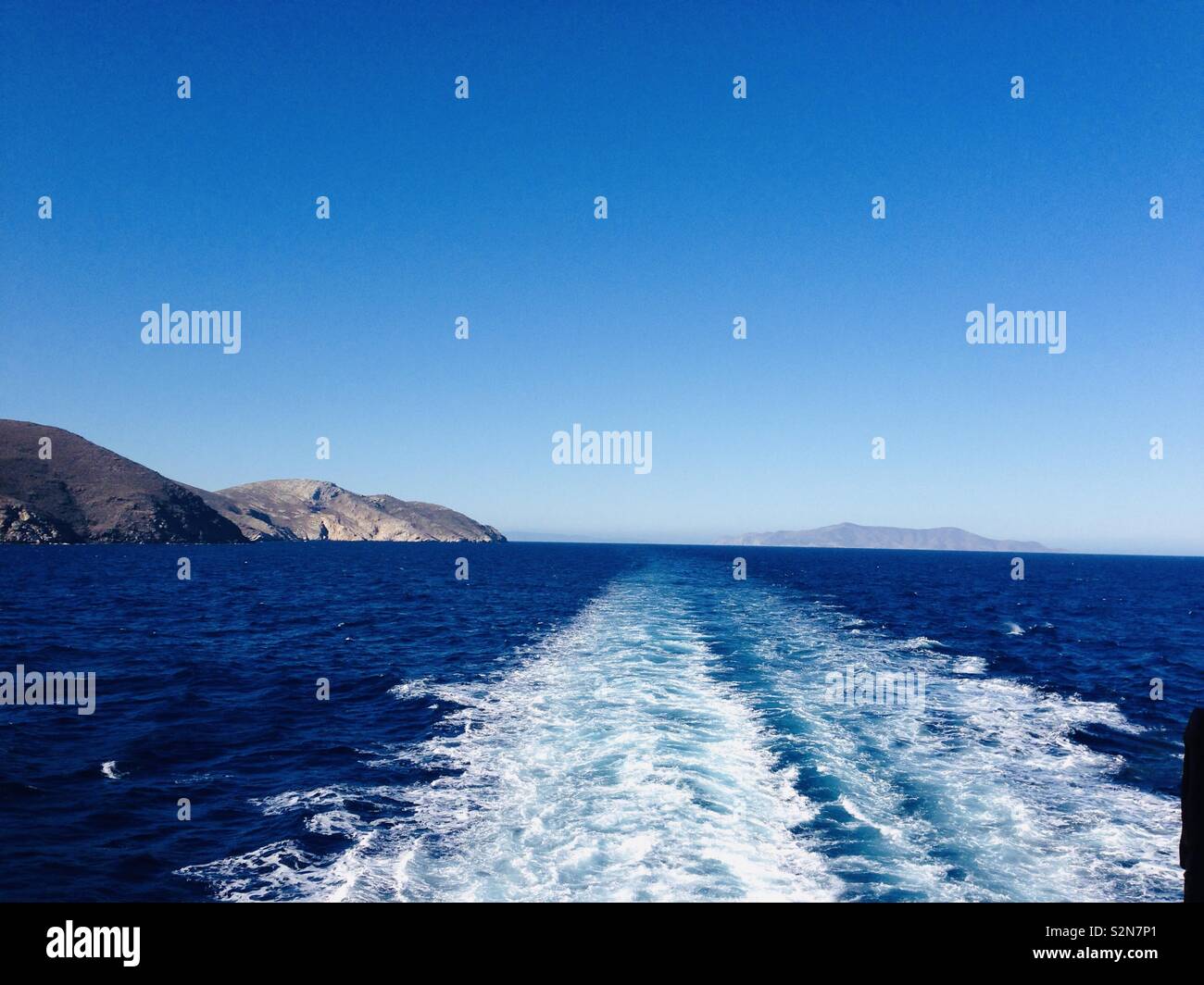 Sailing in the Greek blue sea Stock Photo - Alamy