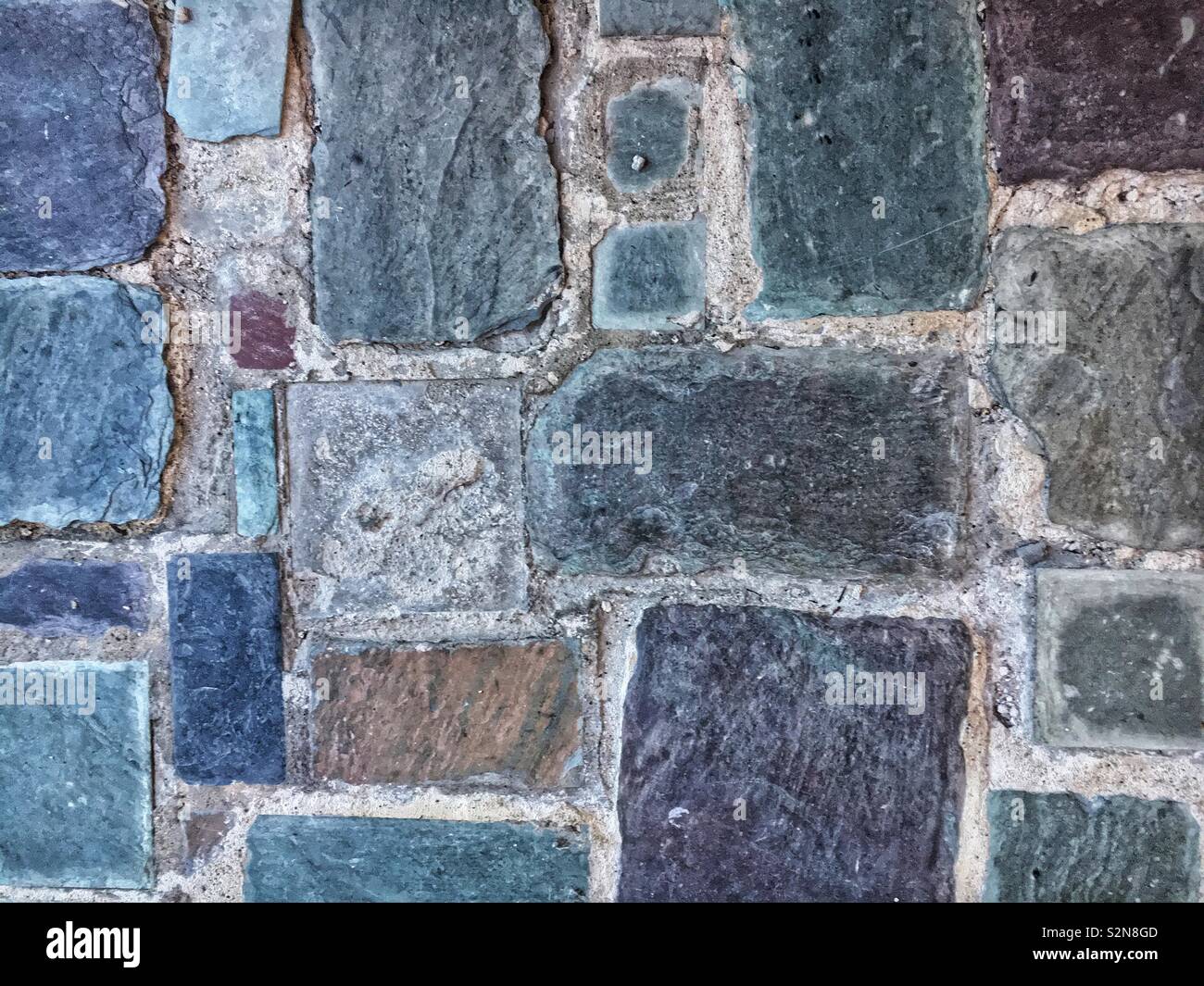 Beautiful old worn antique colorful shale walkway Stock Photo - Alamy