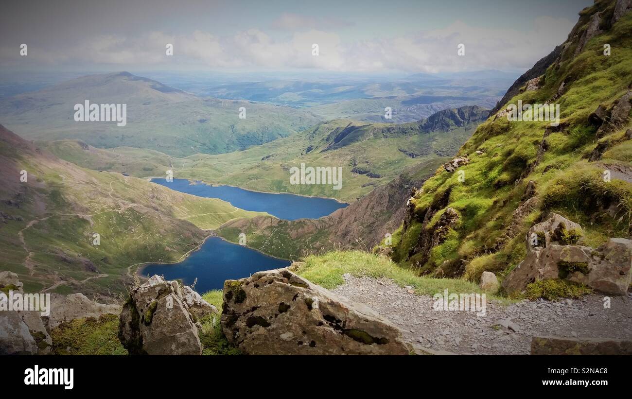 Walking to peak of snowdon hi-res stock photography and images - Alamy