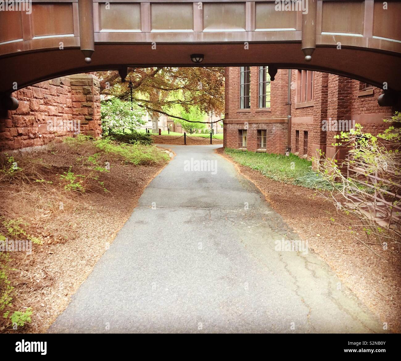 A path into campus, Mount Holyoke College, South Hadley, Massachusetts ...