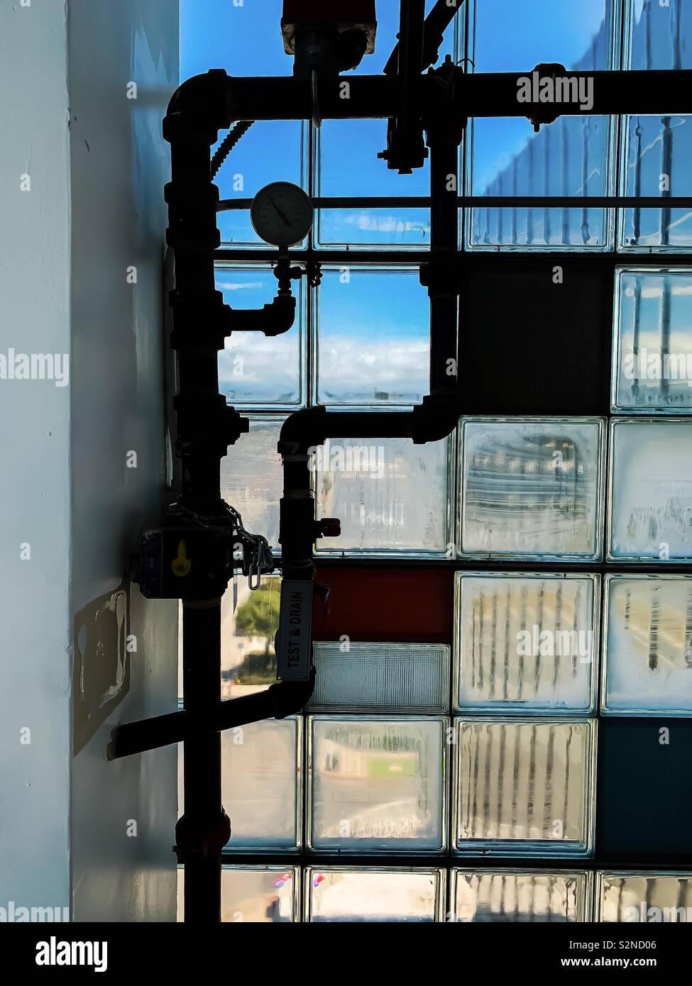 Pipes and architecture Stock Photo - Alamy