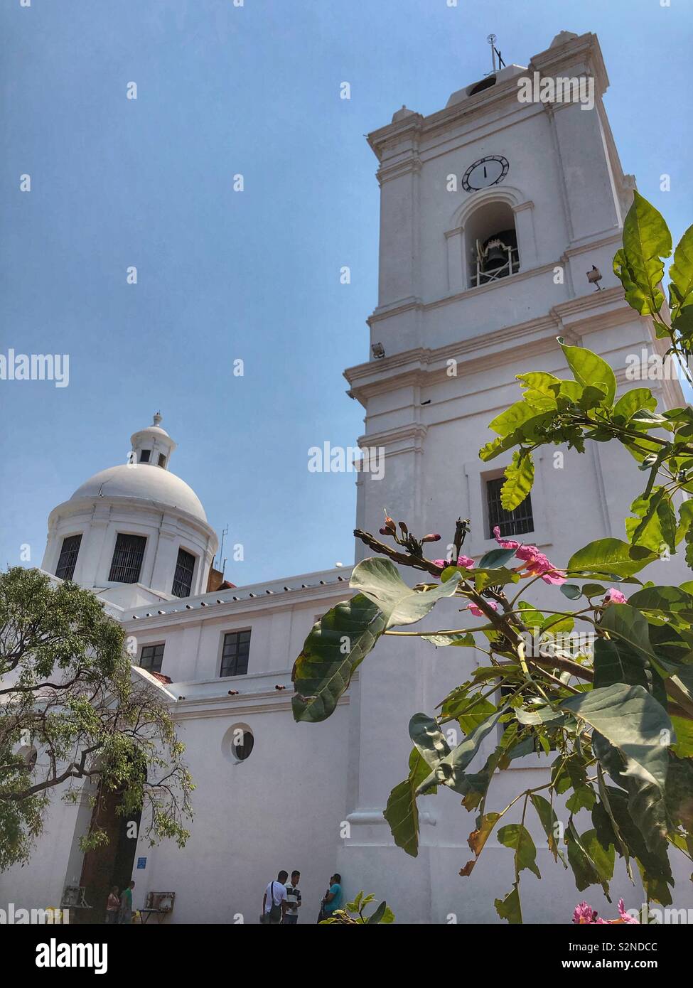 The main Catholic Church in Old Town Santa Marta, Colombia Stock Photo ...