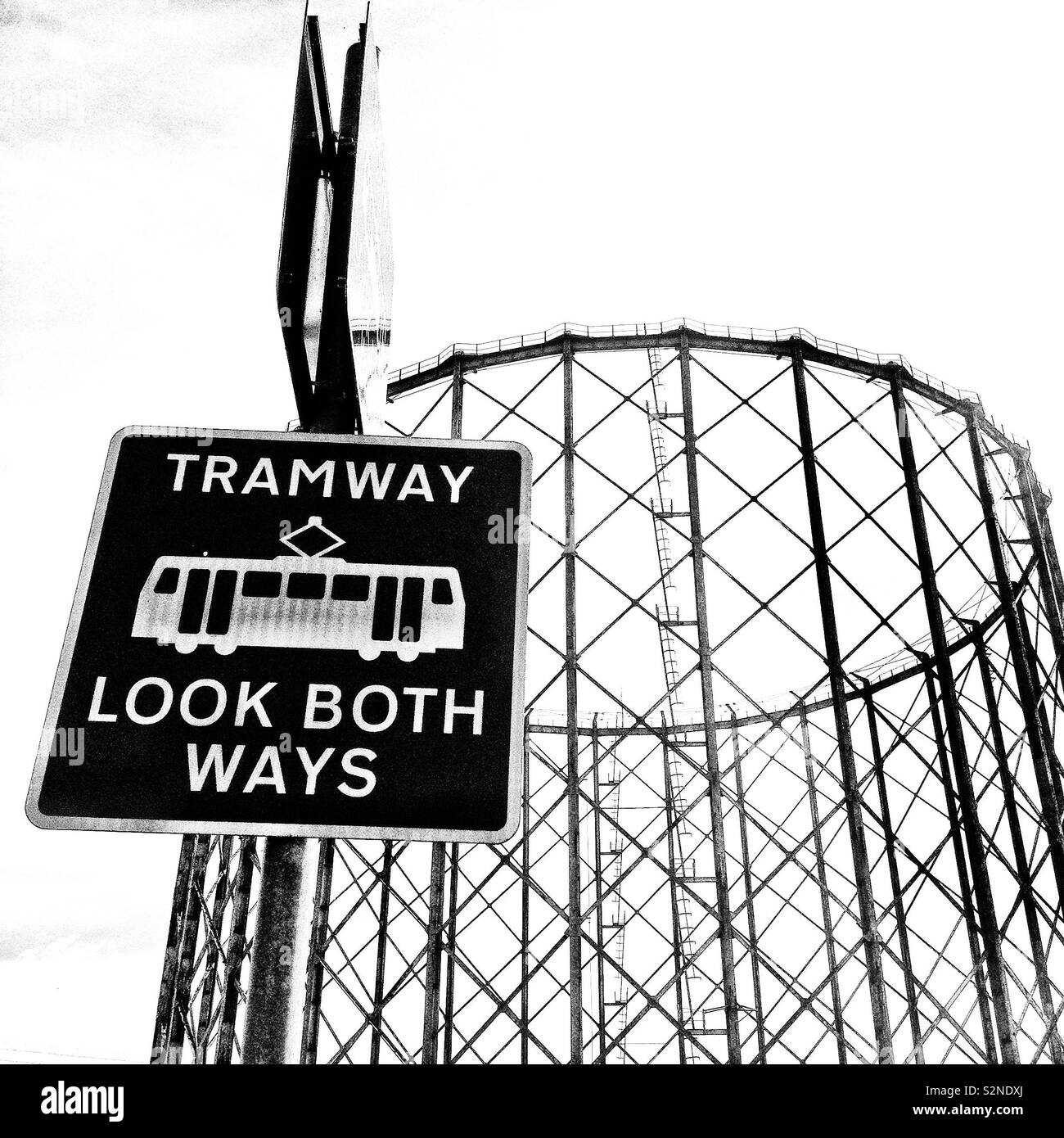 Safety sign tramway hi-res stock photography and images - Alamy