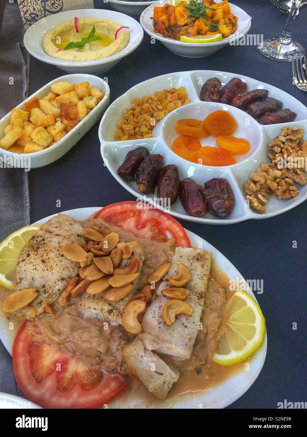 Table food service presentation Stock Photo - Alamy