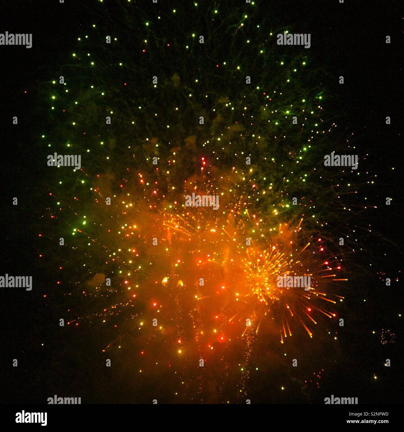 Rio carnival fireworks Stock Photo - Alamy