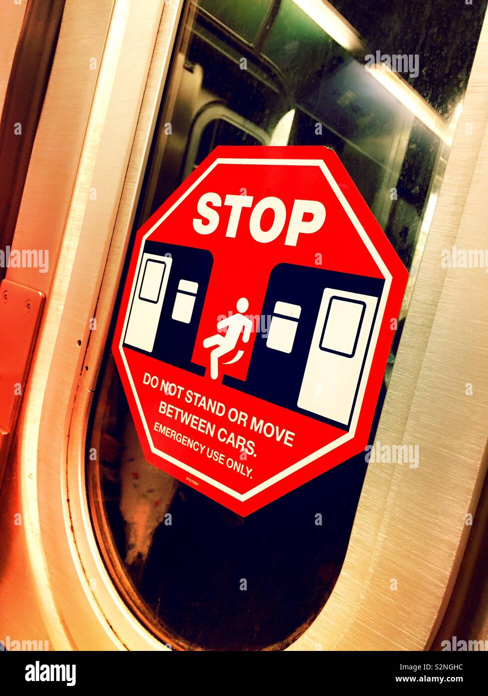 Sign subway warning hi-res stock photography and images - Alamy