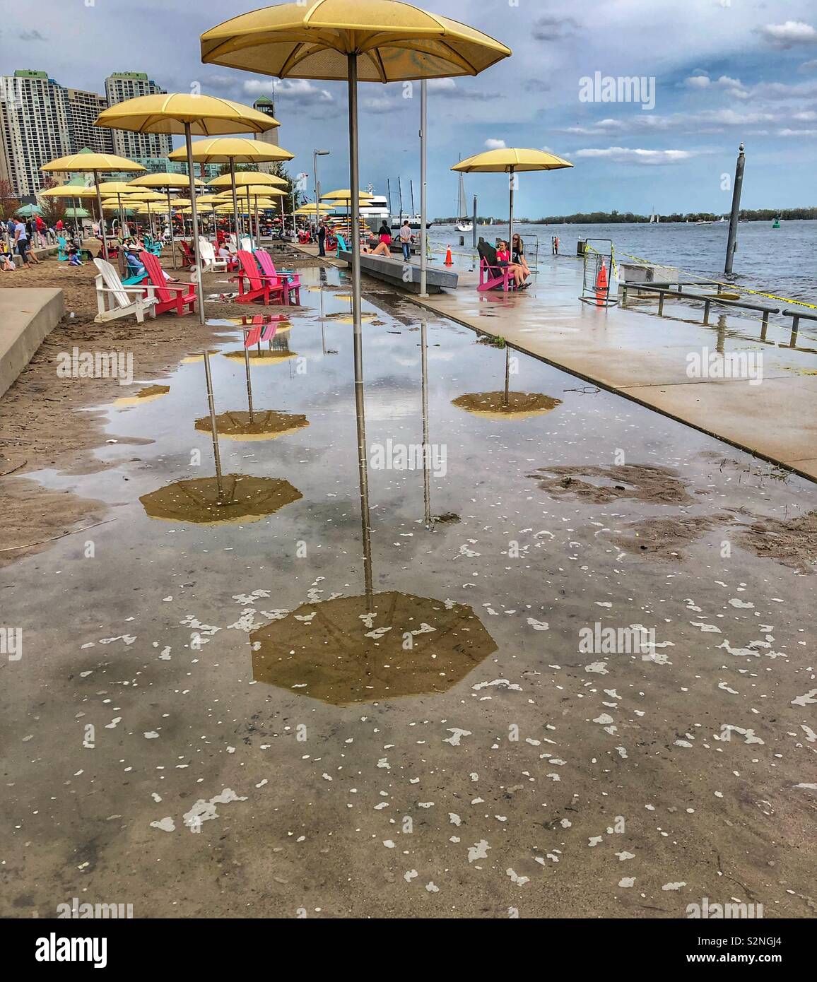 Toronto’s waterfront - flooding on the beach due to high water levels ...