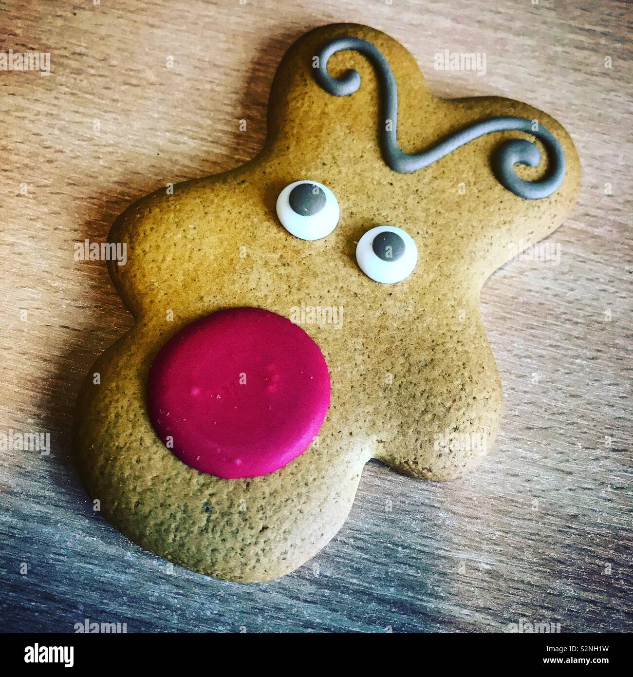 Rudolph reindeer gingerbread buscuit Stock Photo - Alamy