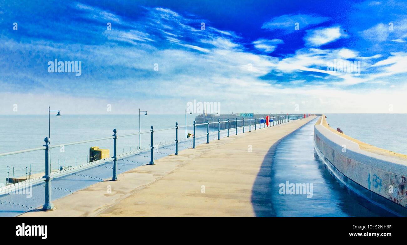 Pier Abstract Deep Blue Stock Photo - Alamy