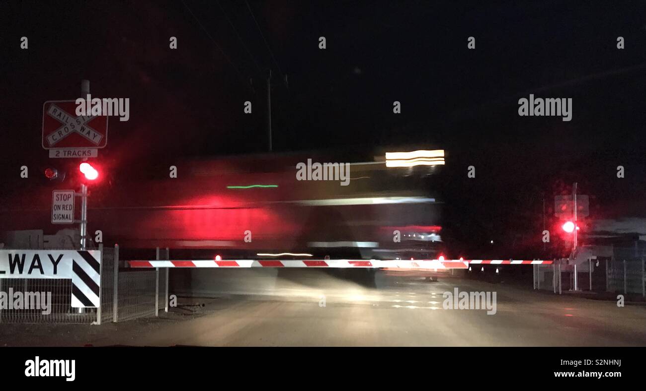 Train coming through Stock Photo - Alamy