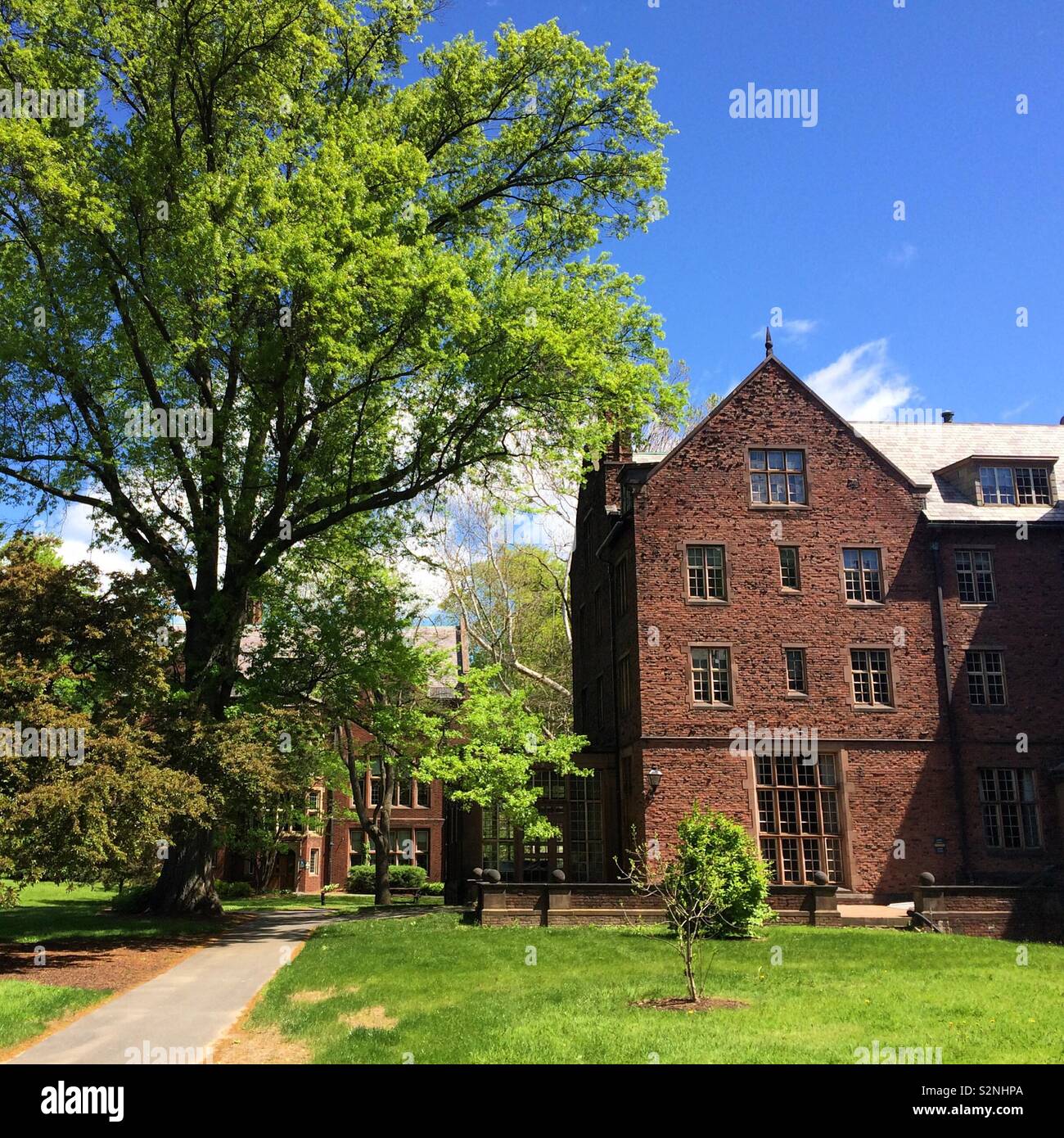 A spring view at Mount Holyoke College, South Hadley, Massachusetts ...