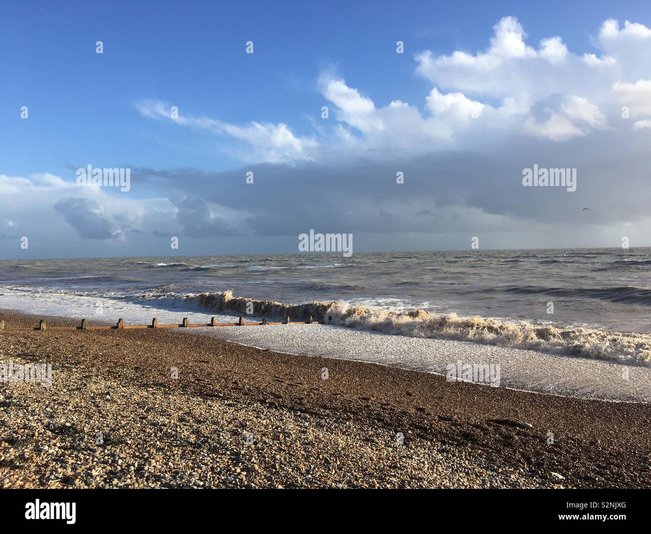 Winters day on Goring Beach, Sussex Stock Photo - Alamy