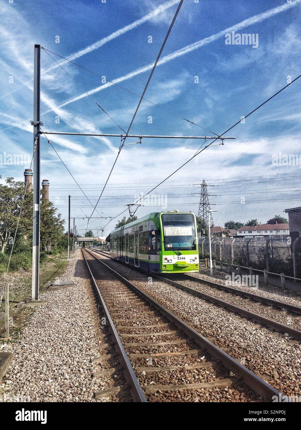 A tramway in suburban London, England Stock Photo - Alamy