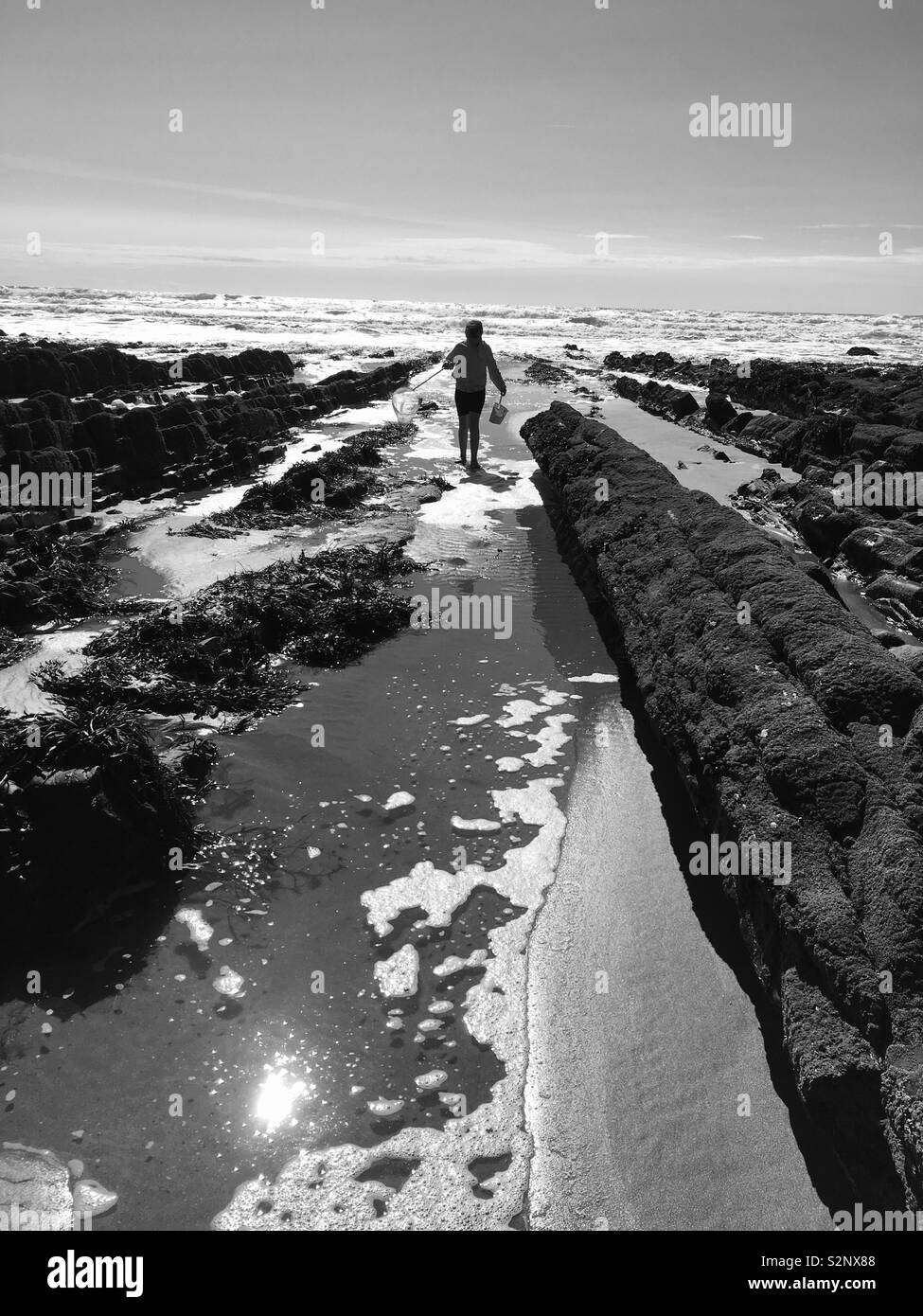 Rock pool Black and White Stock Photos & Images - Alamy
