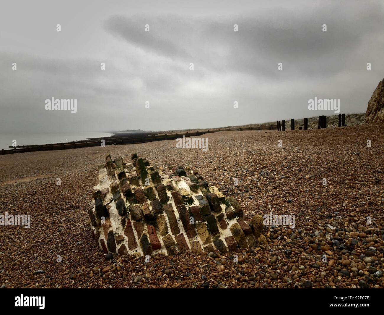 Ruin on beach Stock Photo - Alamy