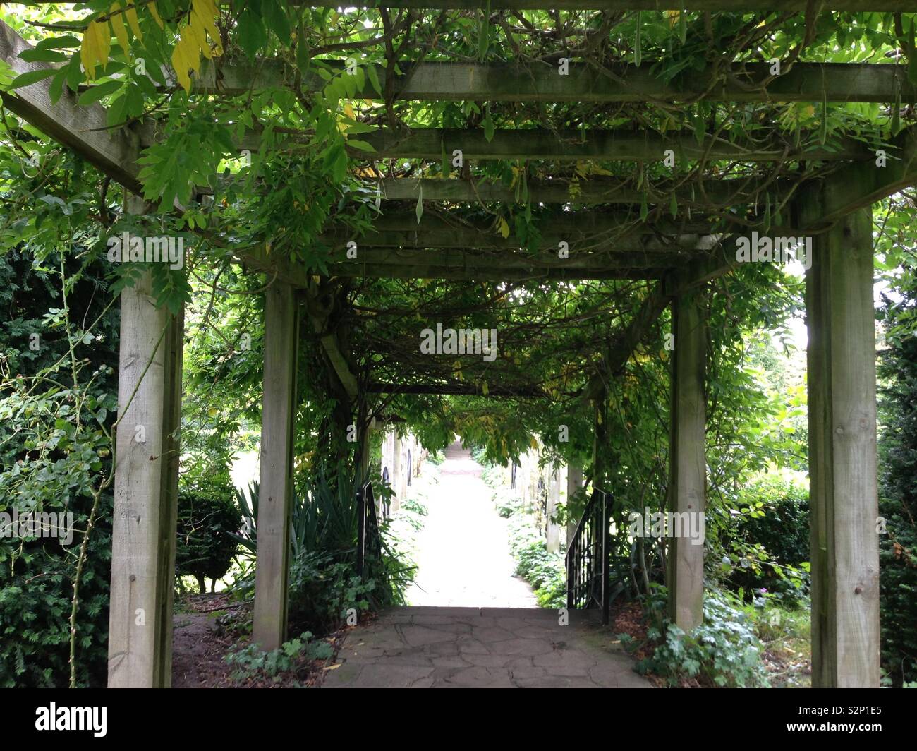 Walk through a garden Stock Photo - Alamy
