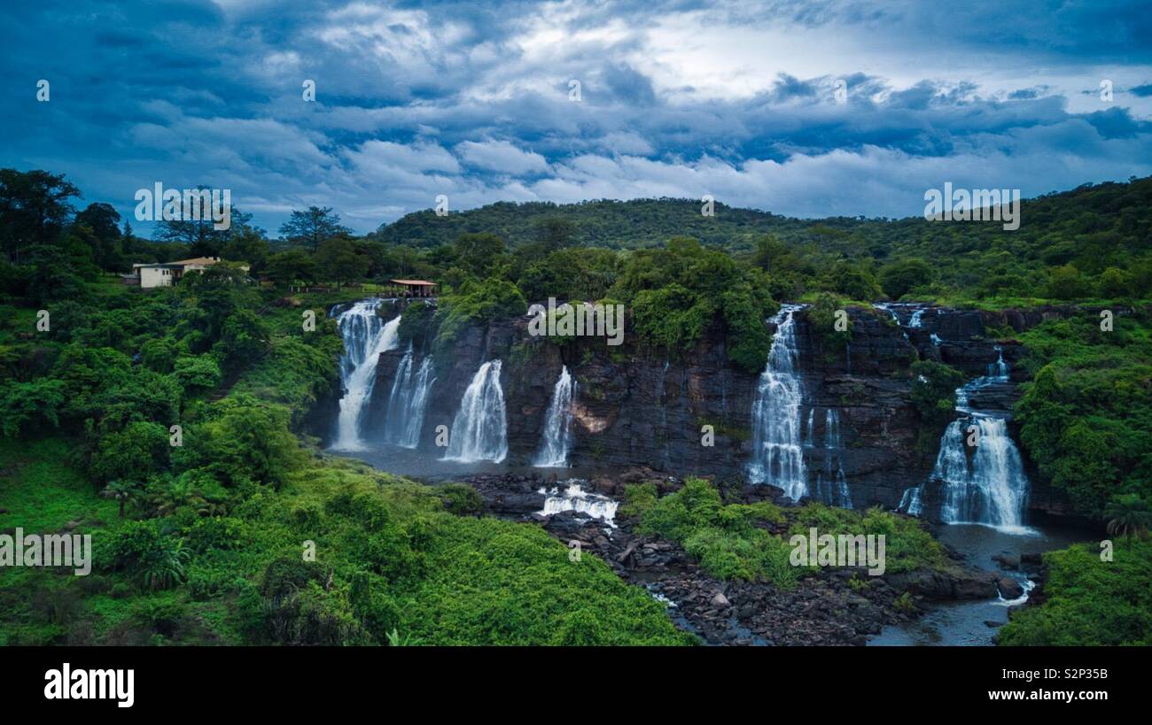 Waterfall, waterfalls, Central African Republic, CAR, AFRICA ...