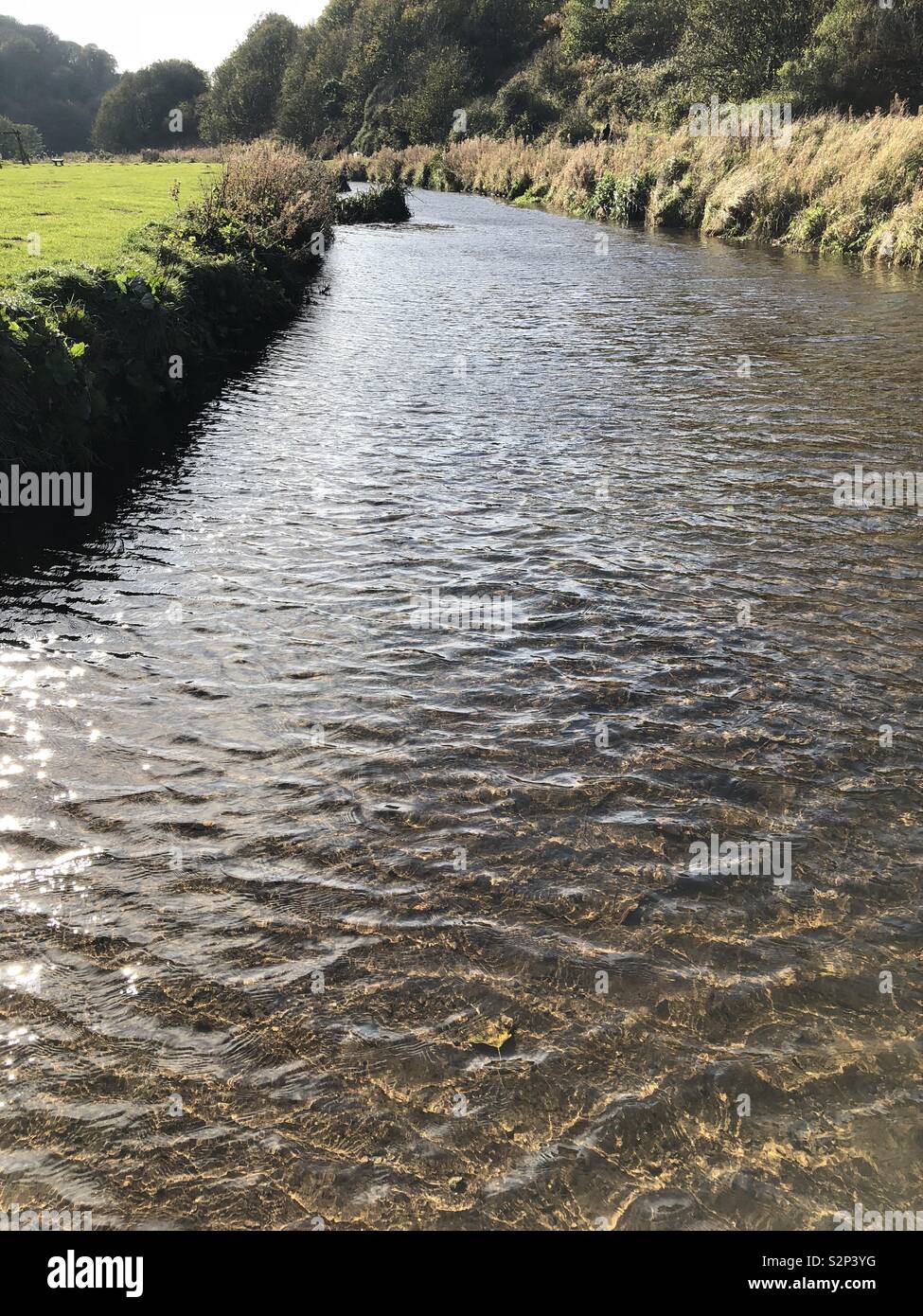 Ripples on stream Stock Photo - Alamy
