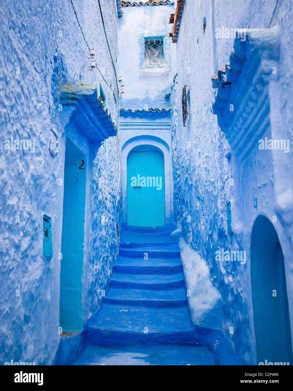 Moroccan blue city Stock Photo - Alamy