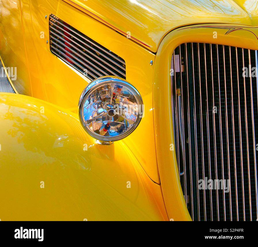 Ford yellow hot rod hi-res stock photography and images - Alamy