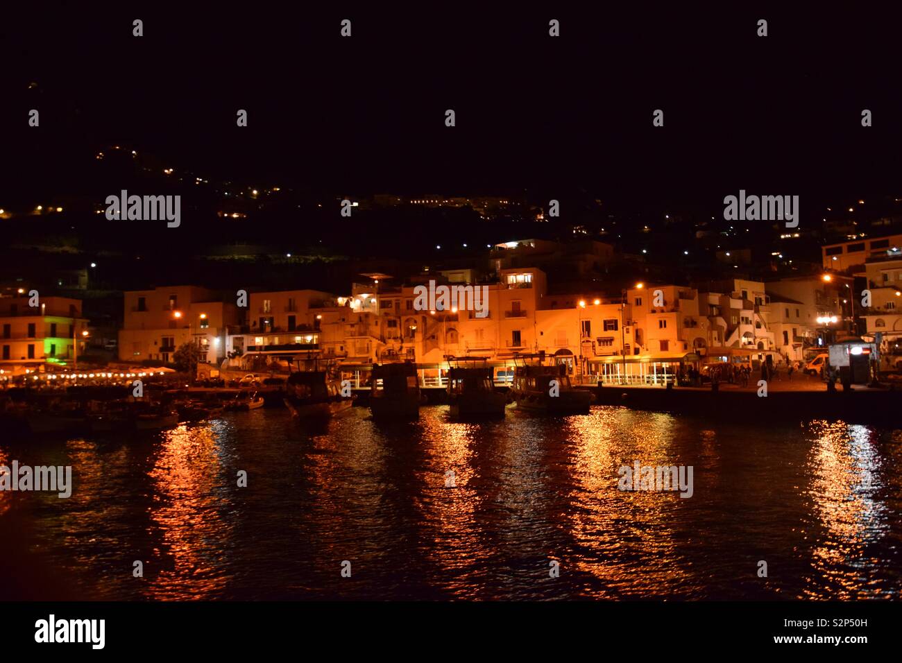 Capri by night Stock Photo - Alamy