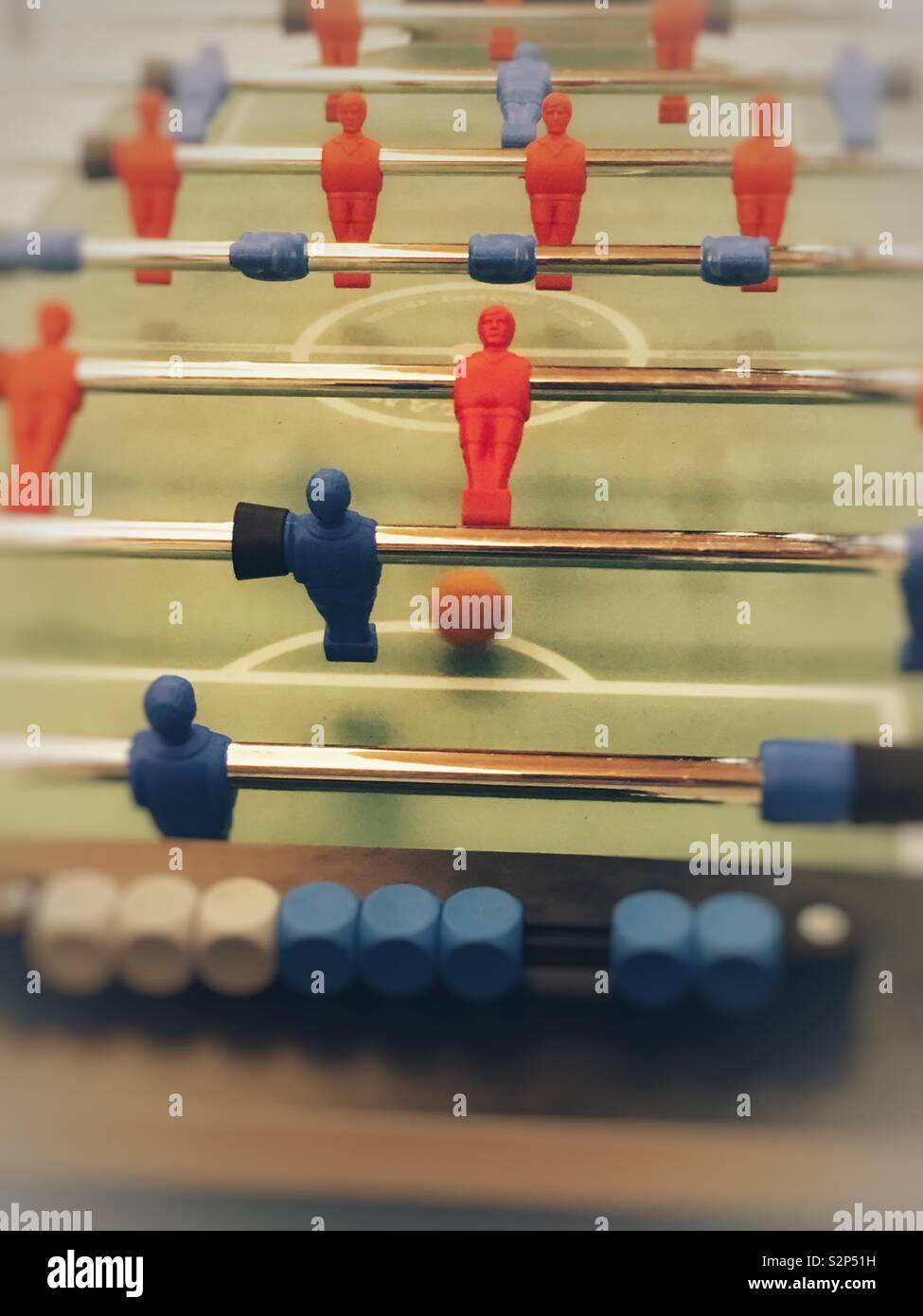 Table football in action Stock Photo - Alamy