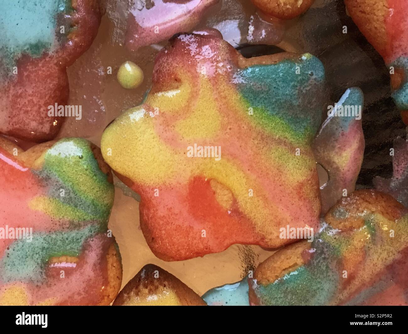 Multi colored cookies Stock Photo - Alamy