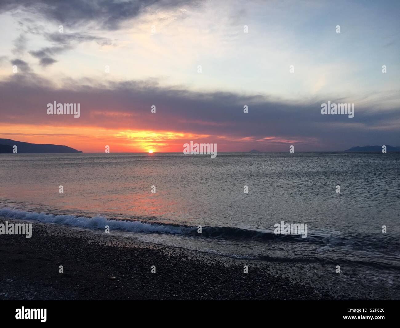 A fantastic sunset in Sicily, amazing🥰🥰 Stock Photo - Alamy